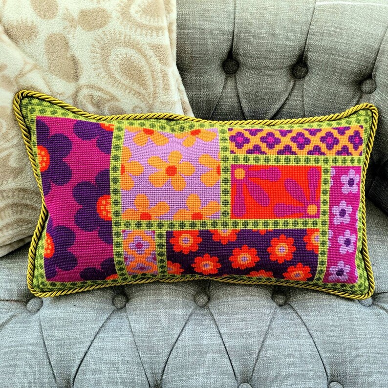 Groovy Retro Flower Chunky Cross Stitch Kit - Etsy