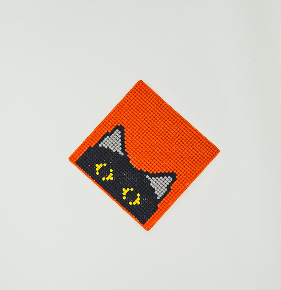 Peeking Kitty Chunky Cross Stitch Kit - Rust - Etsy