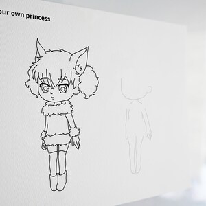 Draw Your Own Princess, Trace the Line and Decorate, Coloring Book Pdf ...