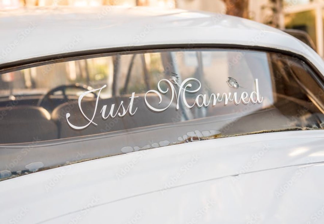 Wedding Car Sticker - Etsy