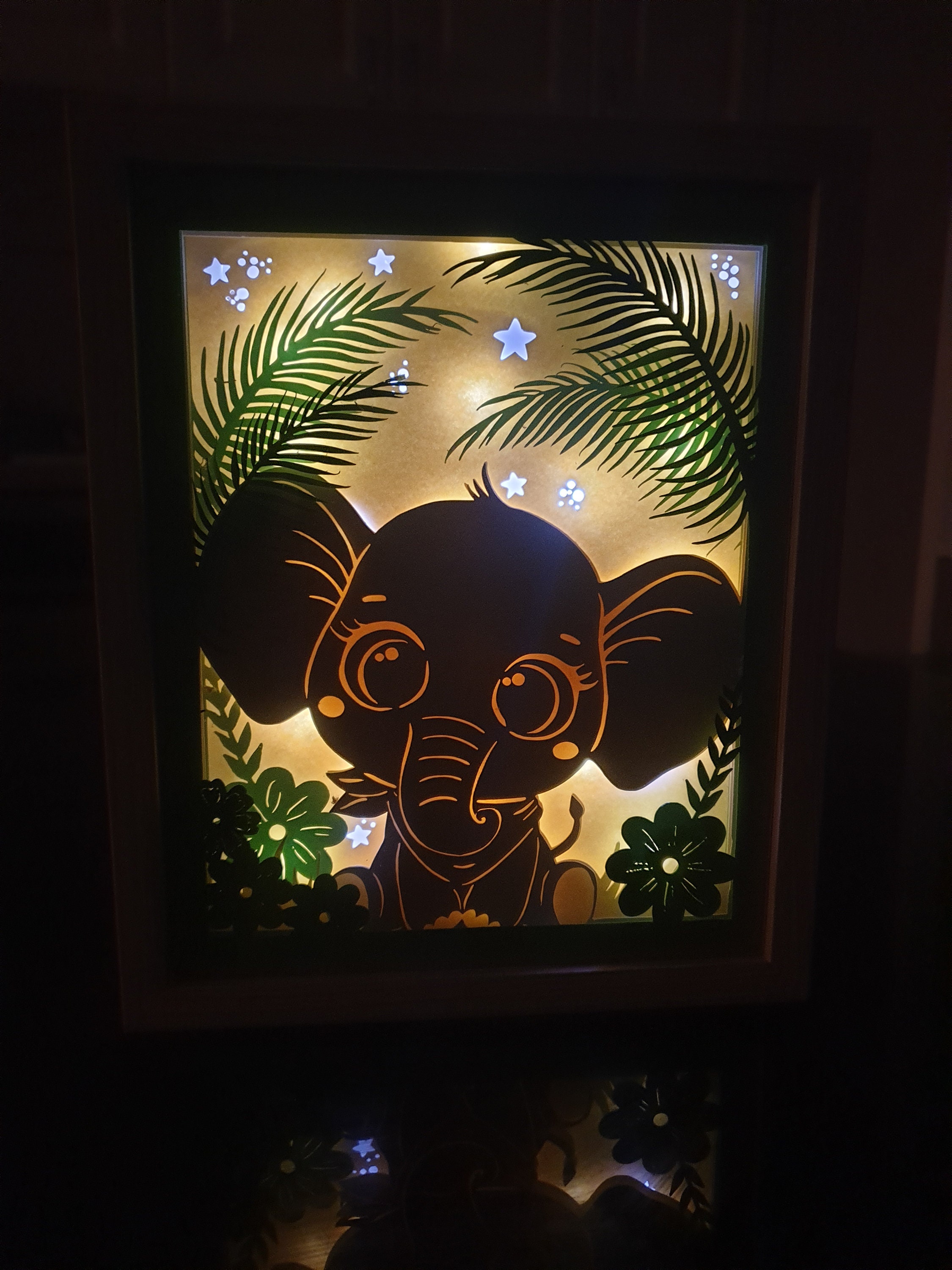 Elephant lightbox | Etsy