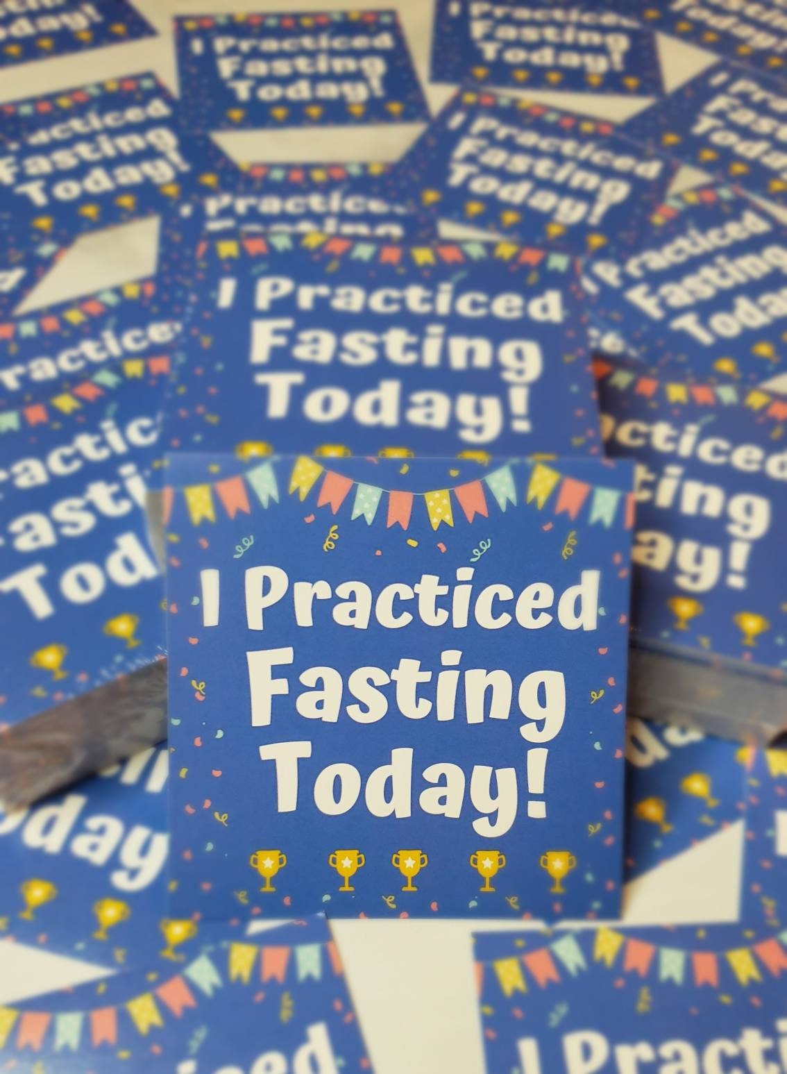 100 Stickers per Pack | I Practiced Fasting Today Stickers | Ramadan ...