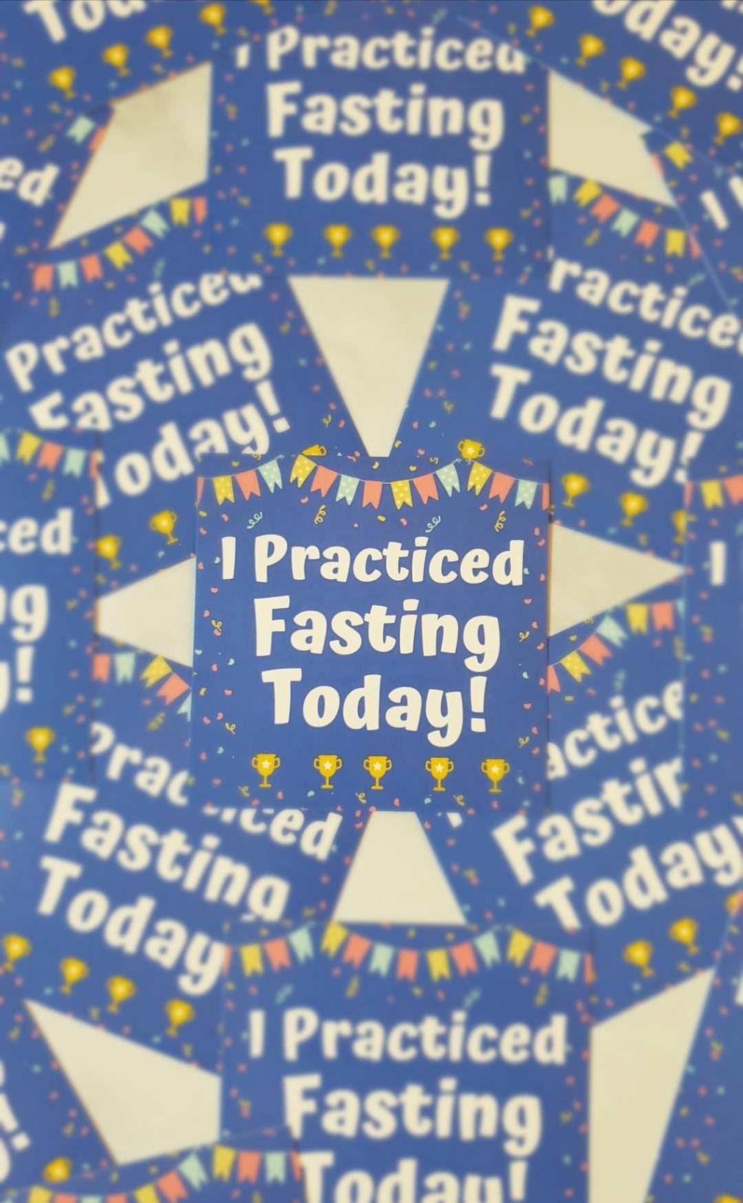 100 Stickers per Pack | I Practiced Fasting Today Stickers | Ramadan ...