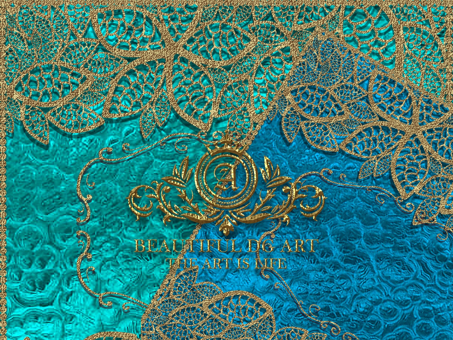 Gold Border Lace Frame With Embossed Foil Background Lace Etsy