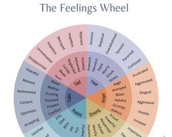 Feeling Wheel Printable and PDF Mental Health Pdf for Coaches ...