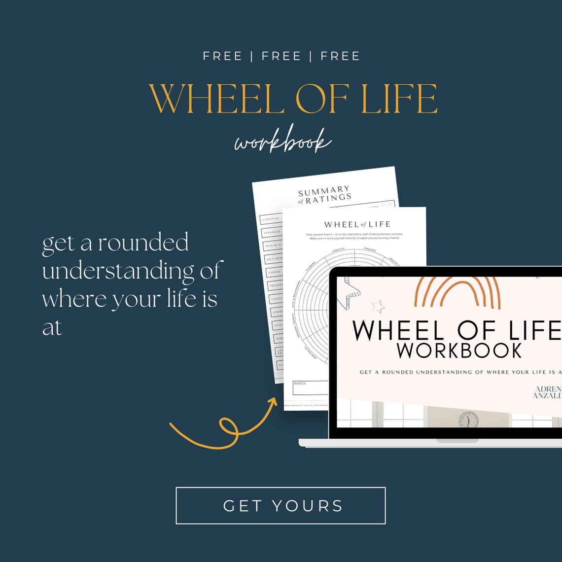 Wheel of Life PDF Printable Wheel of Life Template Self-growth Workbook ...