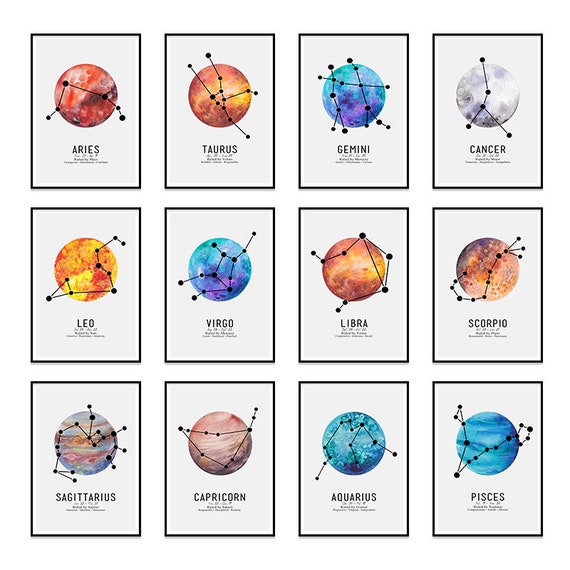 Zodiac constellation wall art 60 photos - Astrologytoyou.com