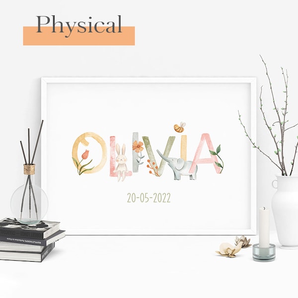 Baby Name Canvas - Etsy