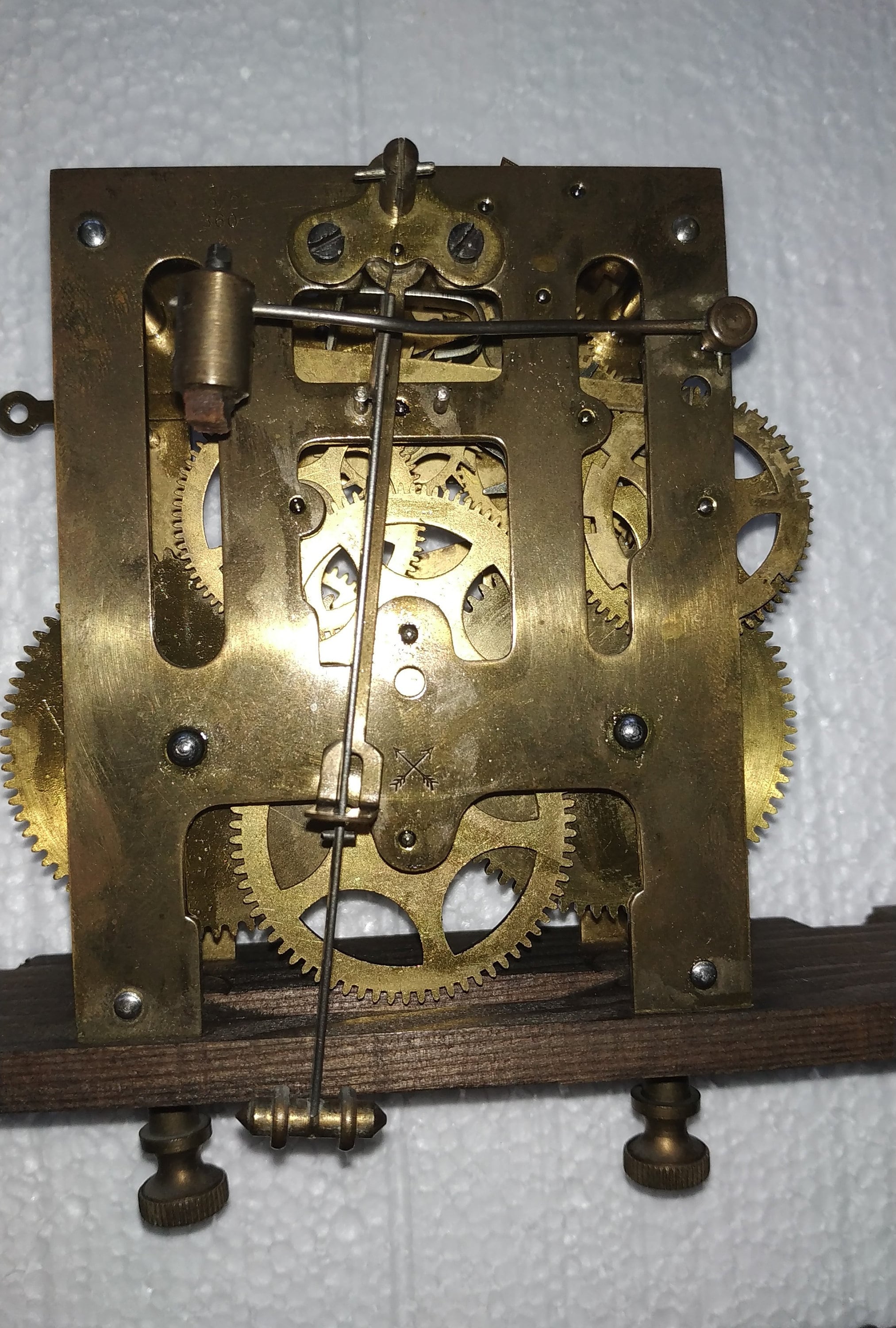 1906 Vintage German Wall Clock Freeswinger Kraft Behrens and Hamburg ...