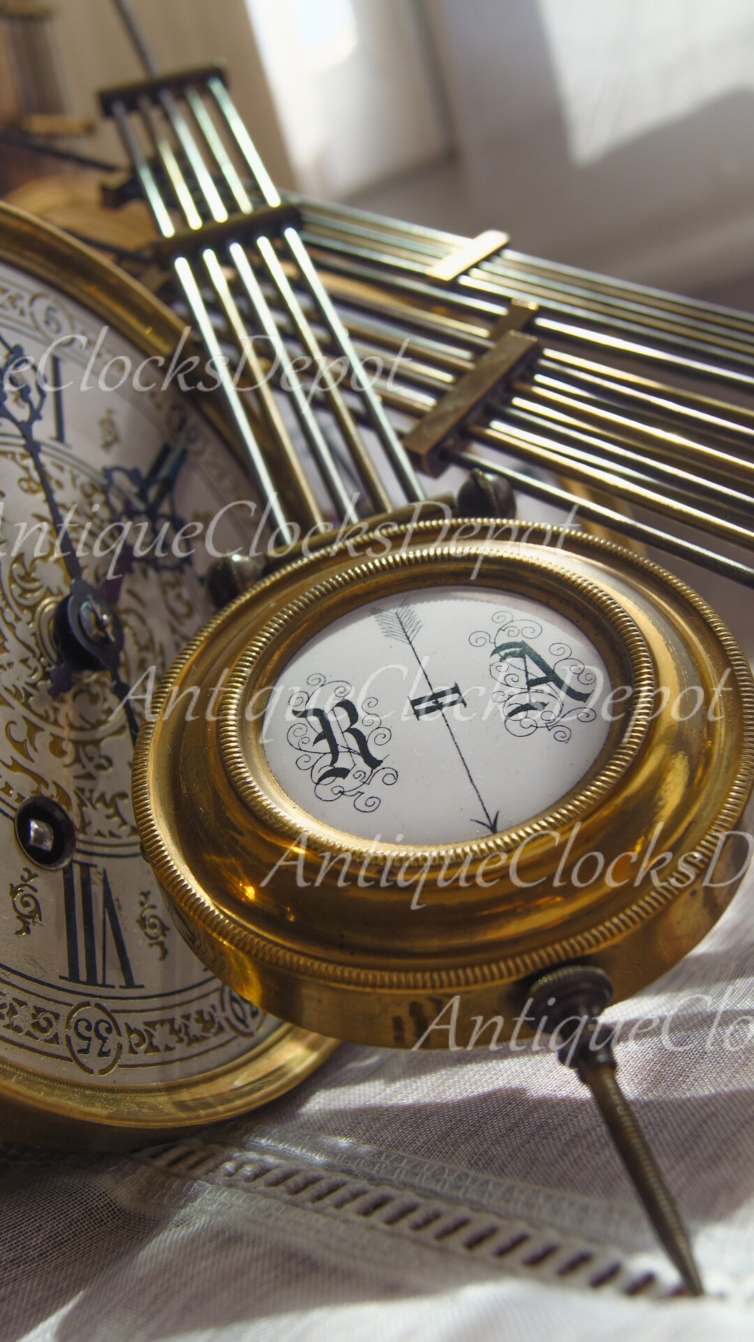 Antique Clock Pendulum Image Solid Brass Decorative Banner Design ...