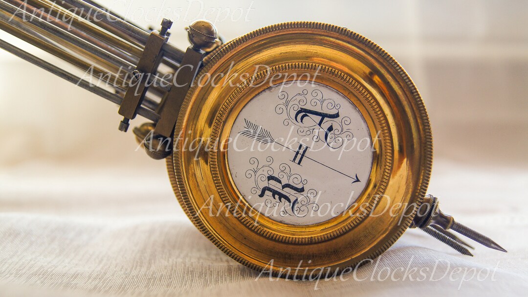 One Photo Only! Pendulum Clock Antique Image Solid Brass Decorative ...