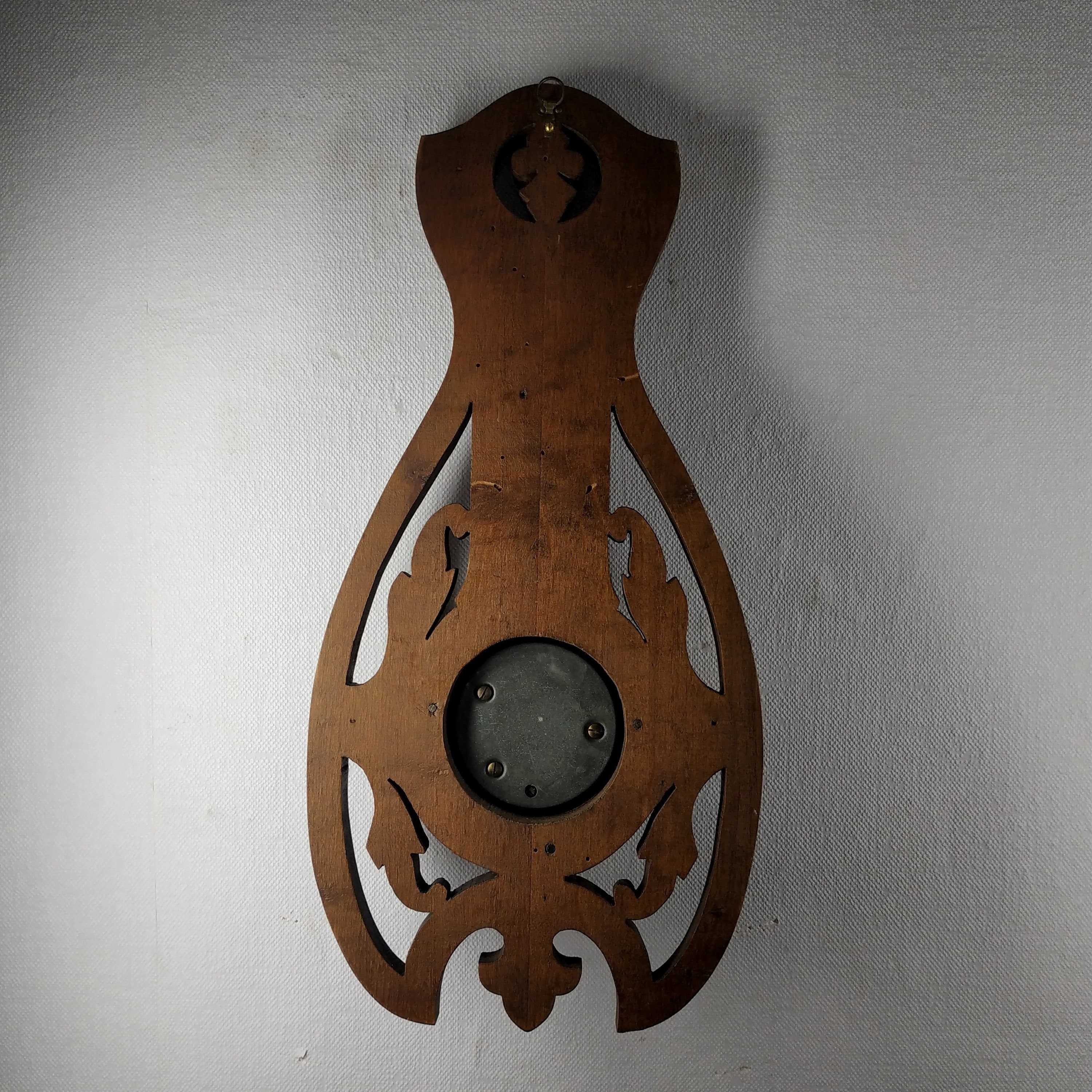 Antique Weather Station Barometer Thermometer in Carved Wood and ...