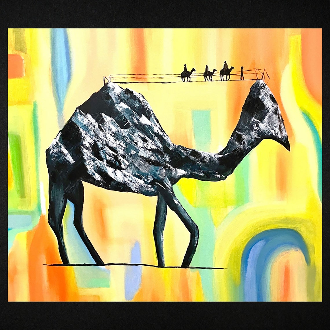 Desert Trip - Abstract Acrylic Painting - 36x60 In. - Etsy