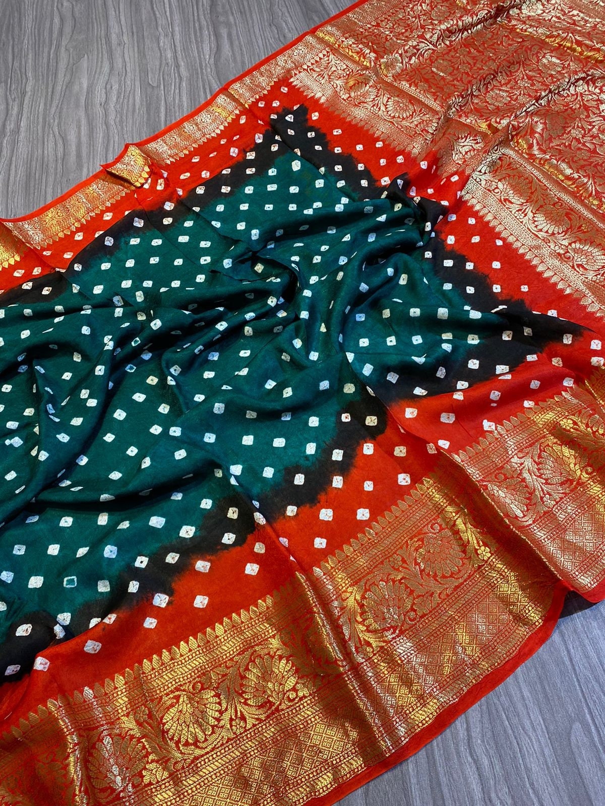 Bandhani Bandhej Saree,handcrafted Traditional Bandhani Saree,bandhej ...