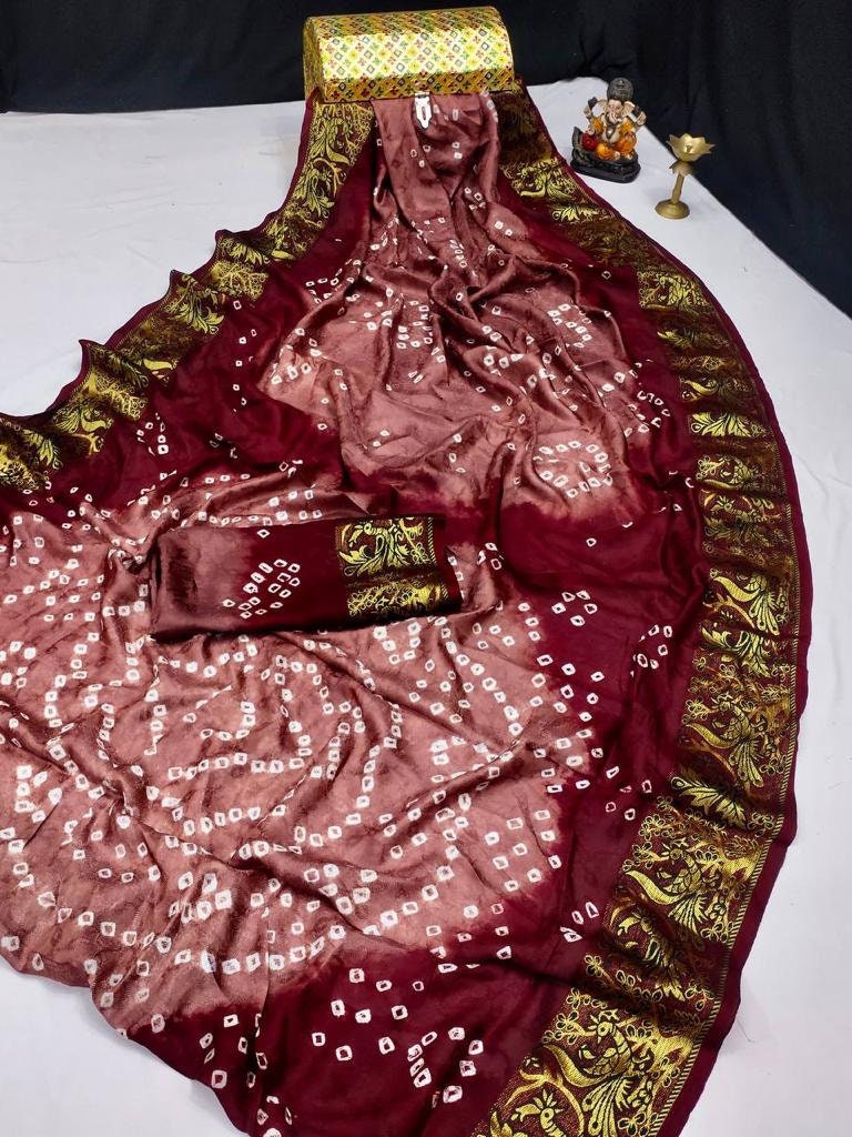 Bandhani Saree/handcrafted Traditional Bandhani Saree /bandhej/ Chunri ...