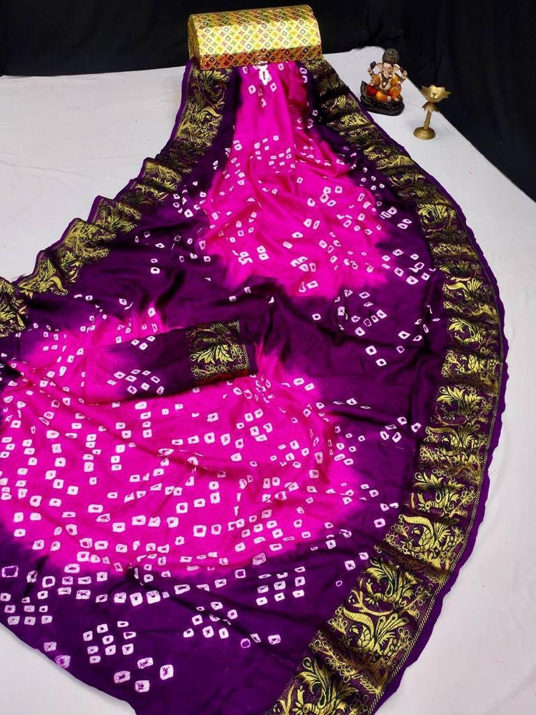 Bandhani Saree/handcrafted Traditional Bandhani Saree /bandhej/ Chunri ...