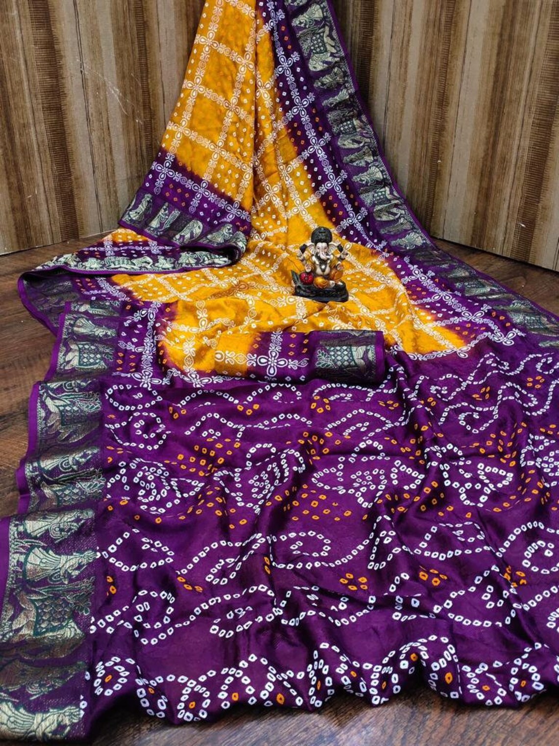 Bandhani Bandhej Sareehandcrafted Traditional Bandhani - Etsy