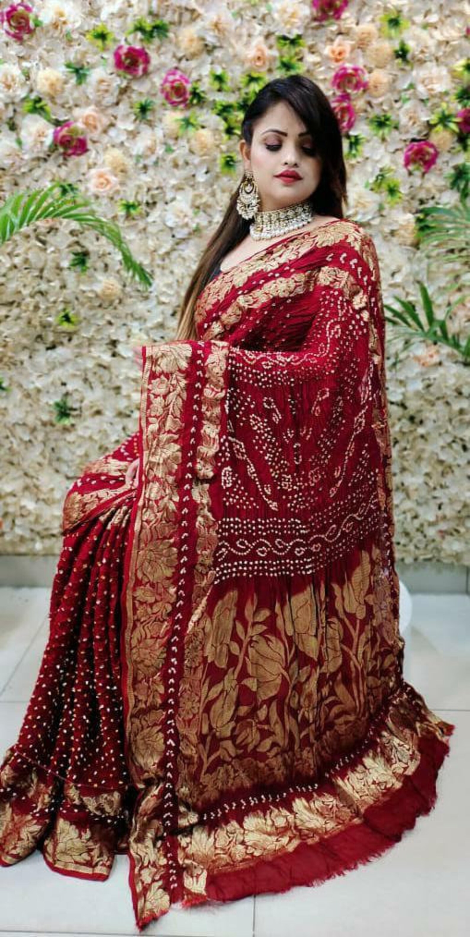 Bandhej Saree Most Demanded Collection Block Print and JEQUARD Weaving ...