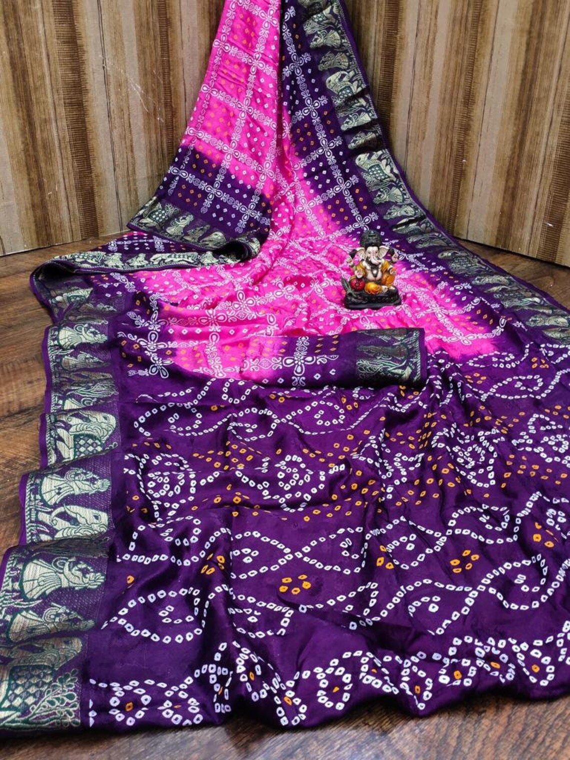 Bandhani Bandhej Sareehandcrafted Traditional Bandhani - Etsy