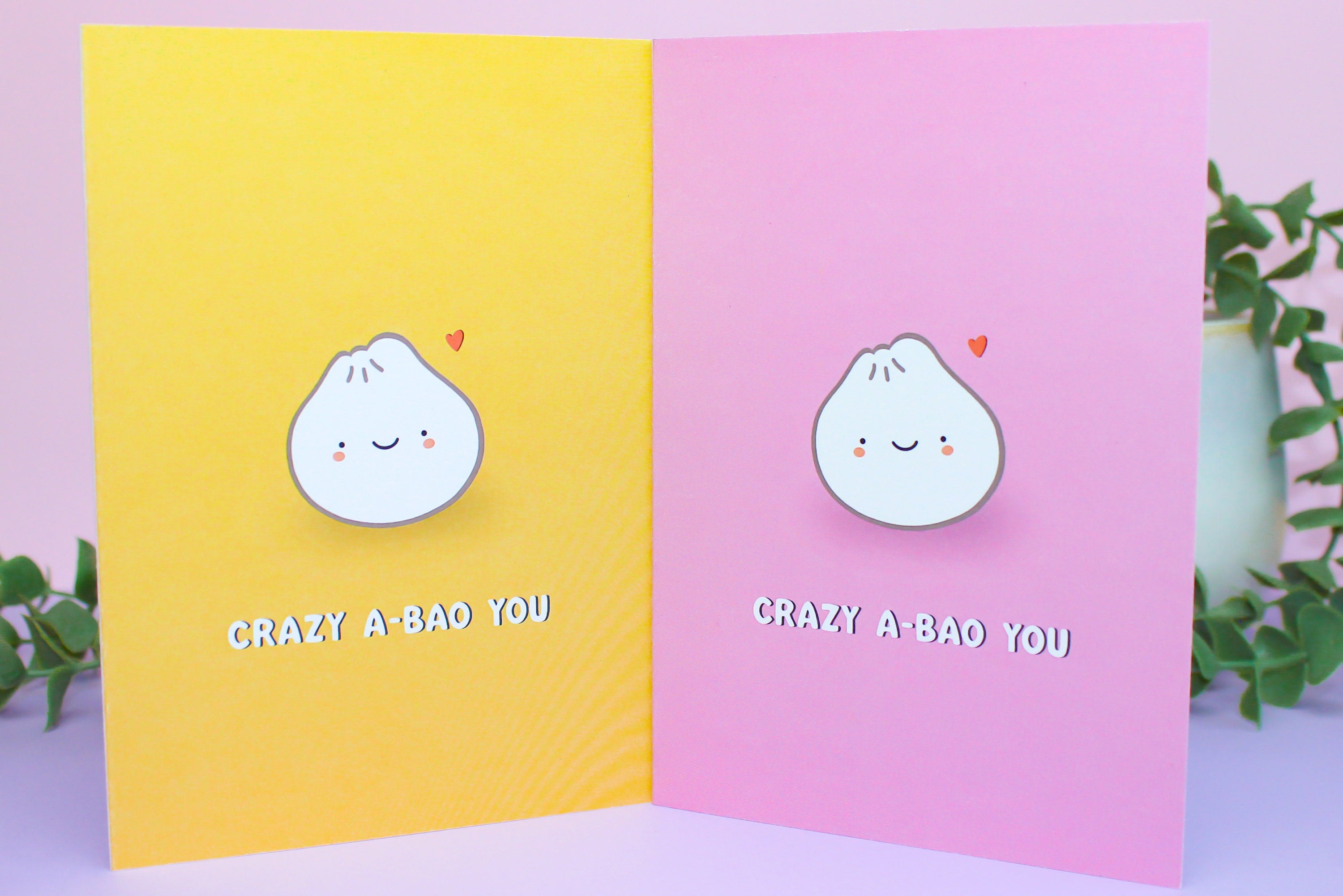 Crazy A-bao You - Cute Bao Dumpling Pun Greeting Card | Anniversary ...