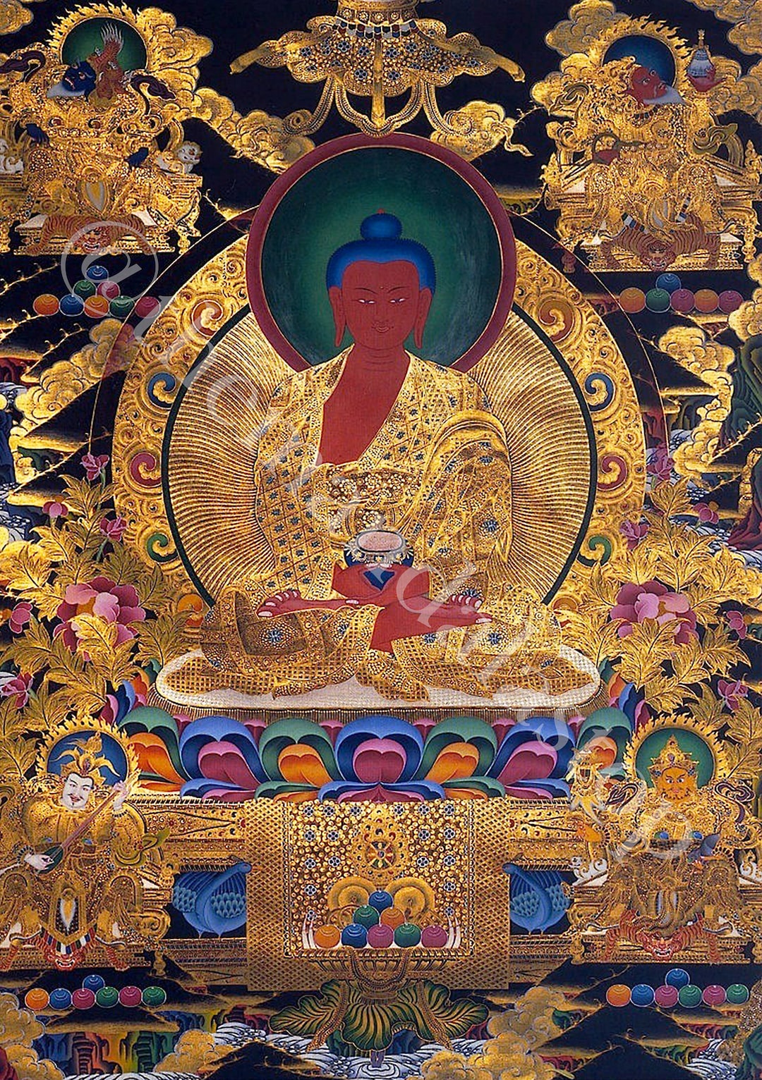 Gold Amitabha Buddha Tibetan Buddhist Thangka - Digital Download - Etsy