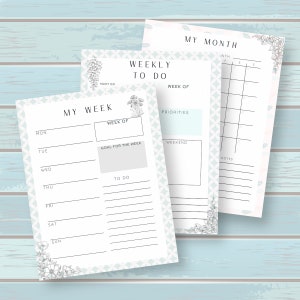 Printable Undated Calendars - Etsy