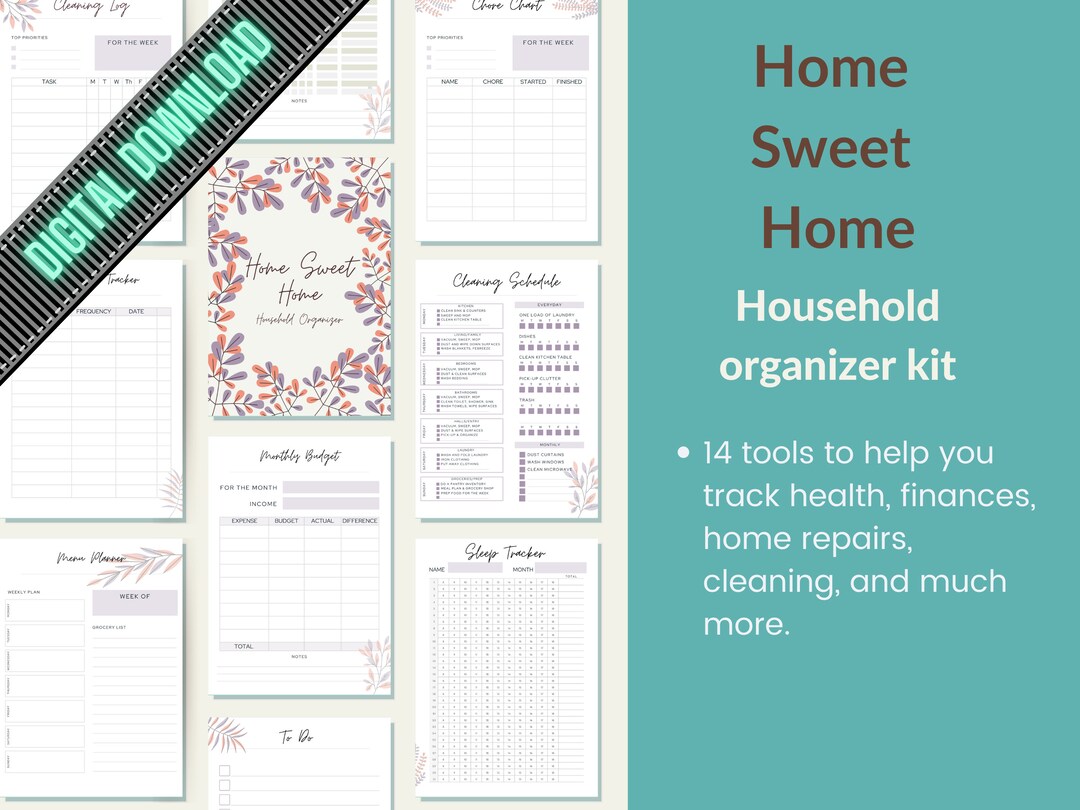 Home Sweet Home Household Organizer - Etsy