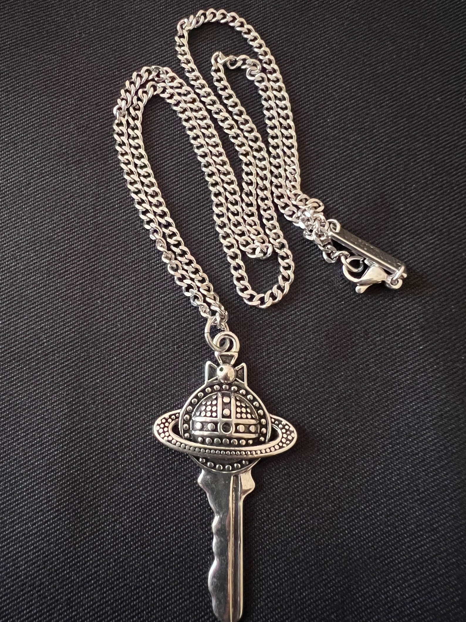 Black Stones Heavy Material Quality Chain Key Necklace - Etsy