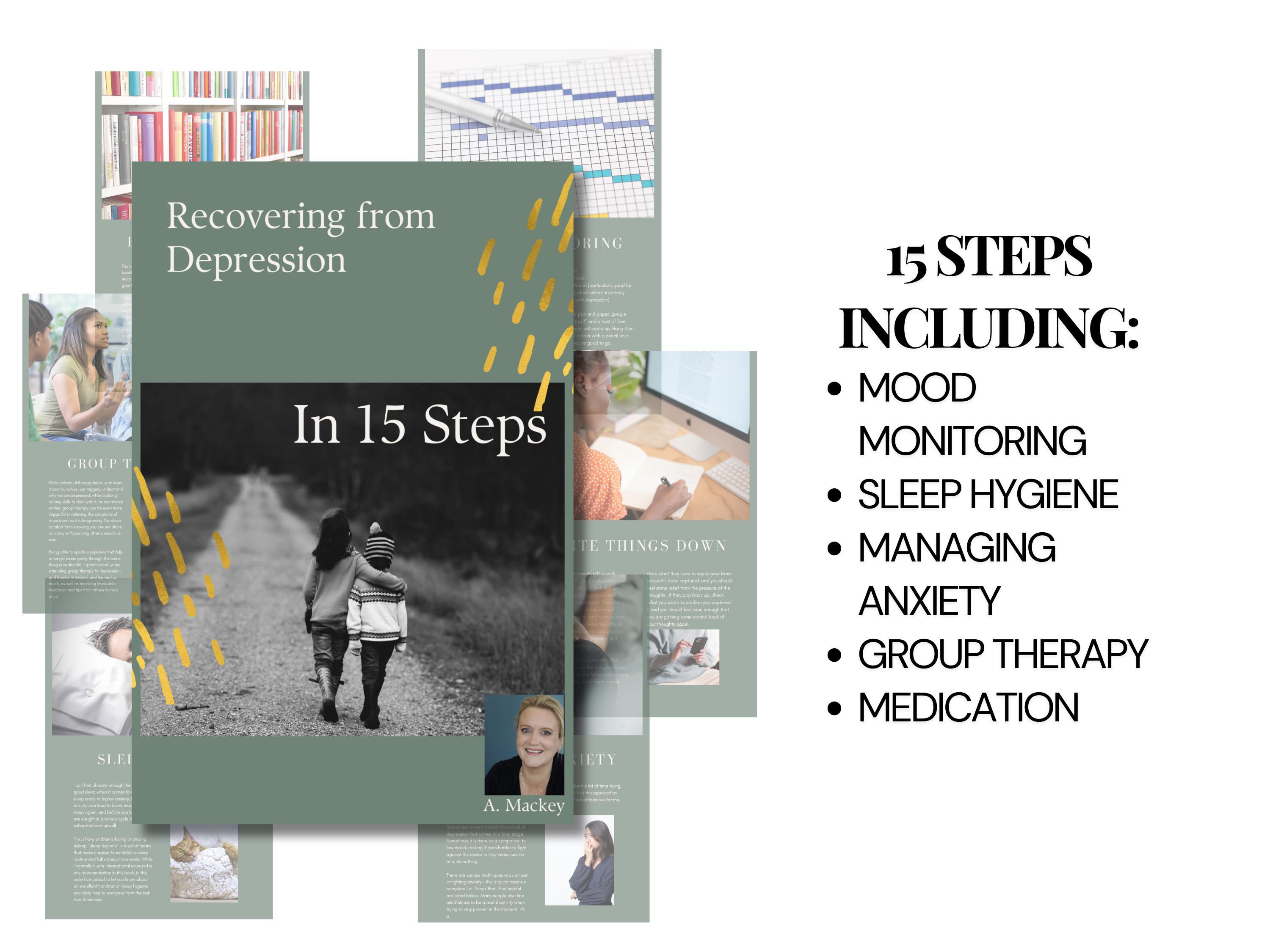 Recover From Depression in 15 Steps - Ebook Depression Anxiety Self ...