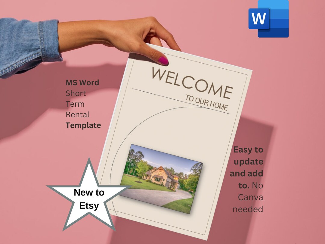 Welcome Brochure MS Word Template Coffee Short Term Rental A4 Letter ...