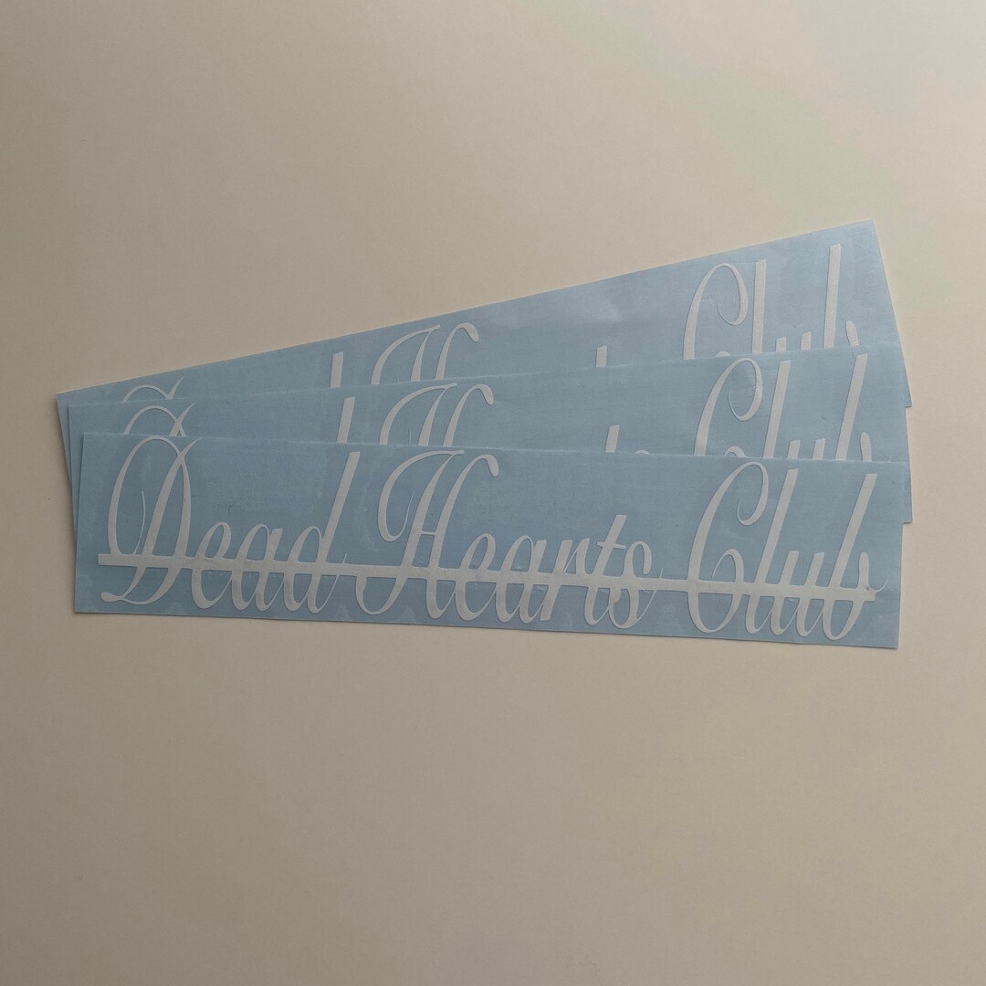 Cursive Dead Hearts Club Sticker - Etsy