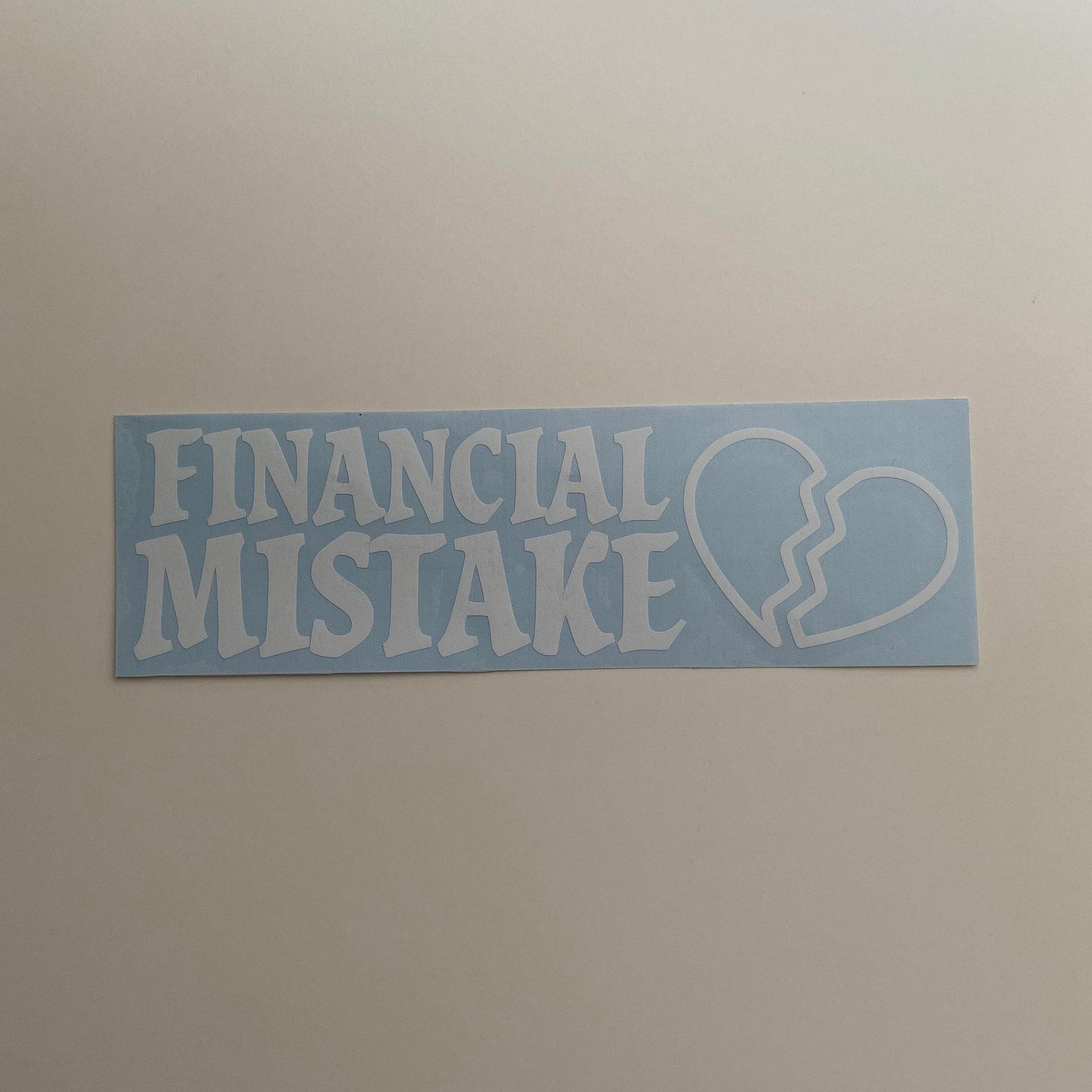 Financial Mistake Sticker - Etsy