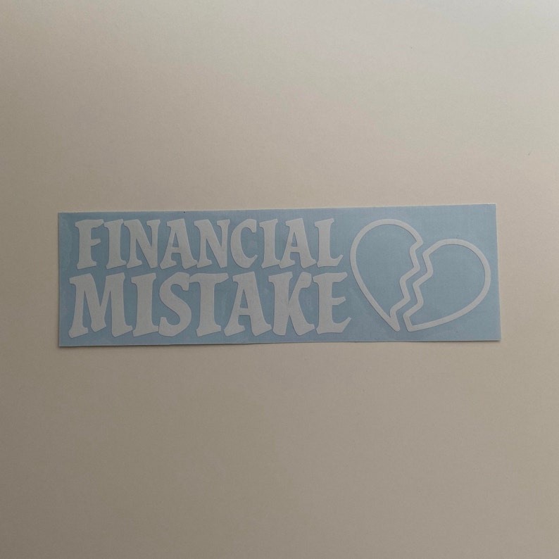 Financial Mistake Sticker - Etsy