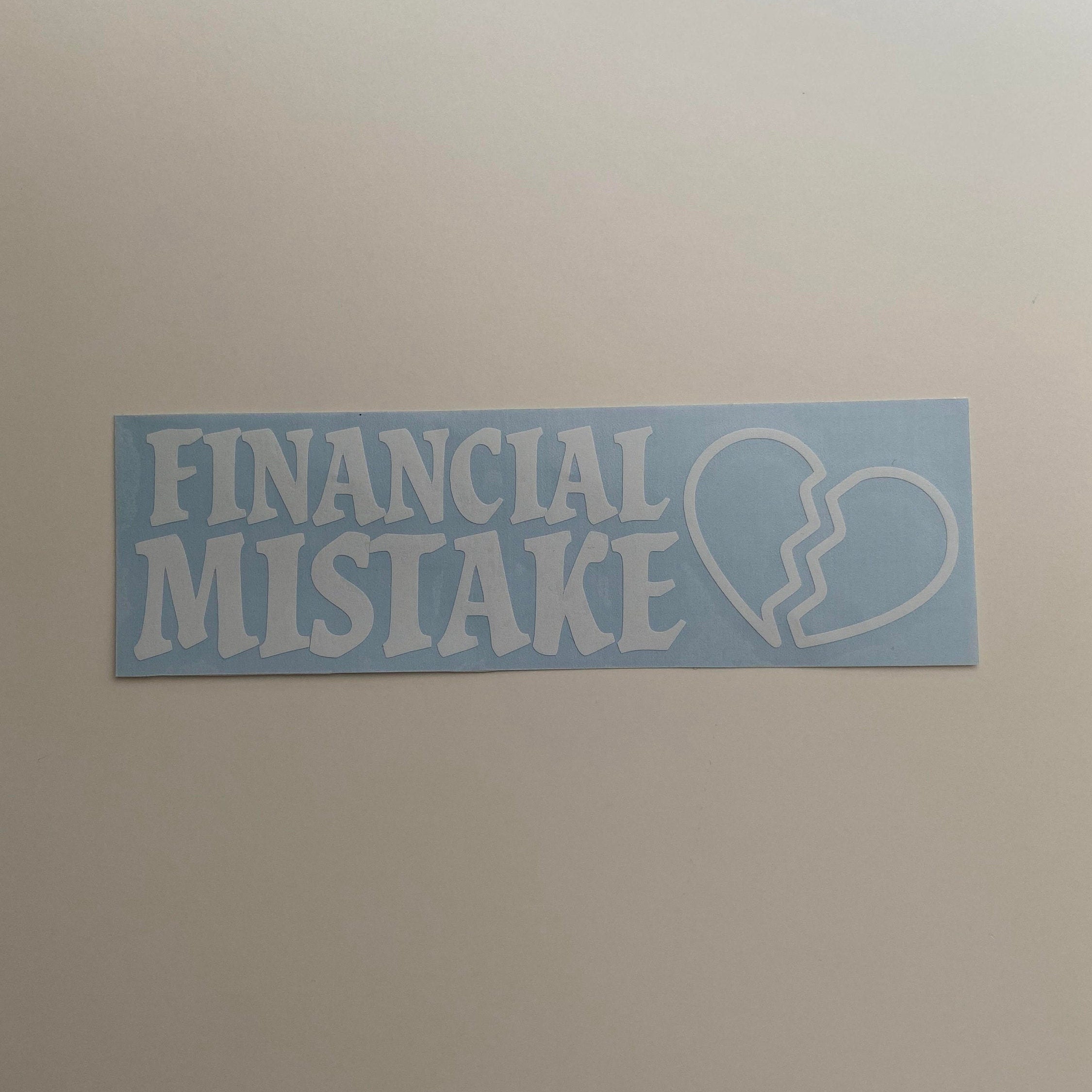 Financial Mistake Sticker - Etsy