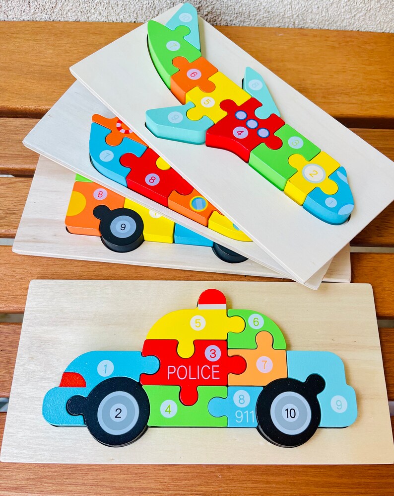 Wooden 3D Puzzle for Kids, Animal Number Block Puzzles for Toddlers ...