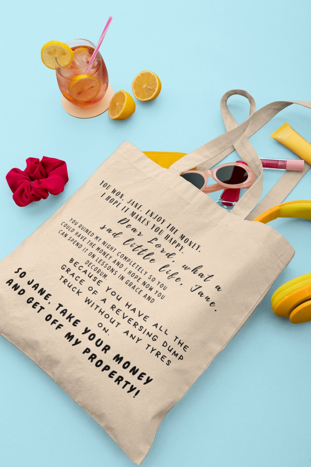 You Won Jane Tote Bag, Come Dine With Me Gift, Gift for Her Uk ...