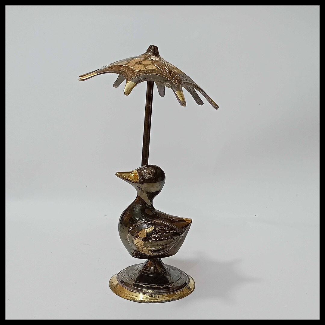 Brass Duck With Umbrella/pakistani Handmade/handcrafted Brass Umbrella ...