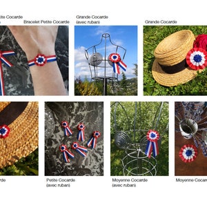 5 French Tricolors COCKADES. Made in France (2cm / 0.8in) (french ...