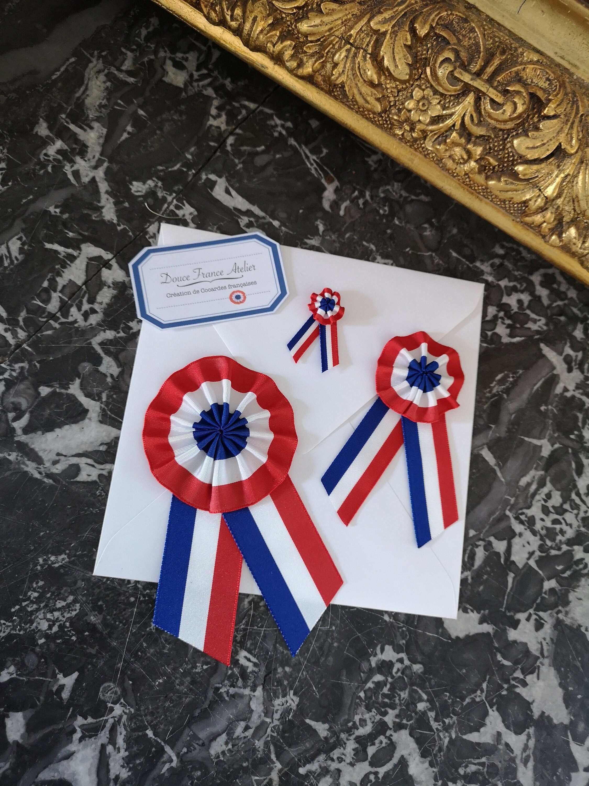 Trio of French Revolution Cockade / Tricolor/ Kokarde / Rosetta ...