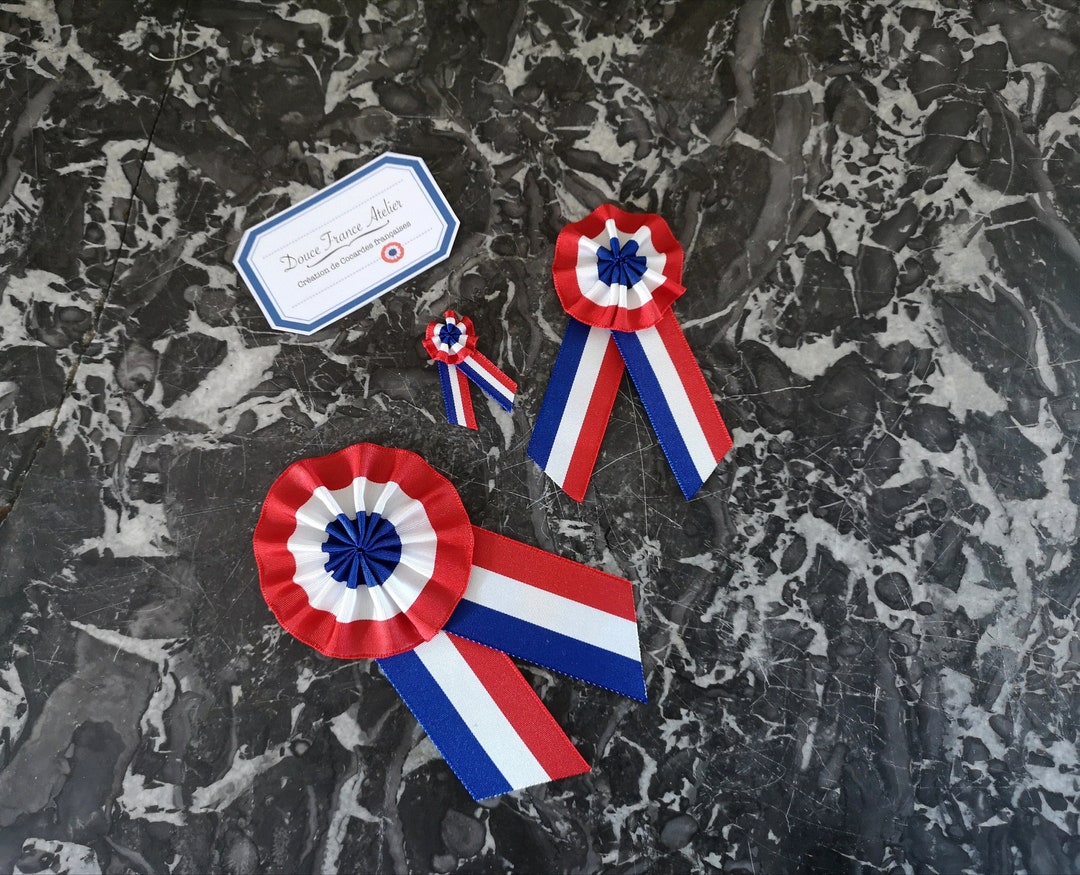 Trio of French Revolution Cockade / Tricolor/ Kokarde / Rosetta ...