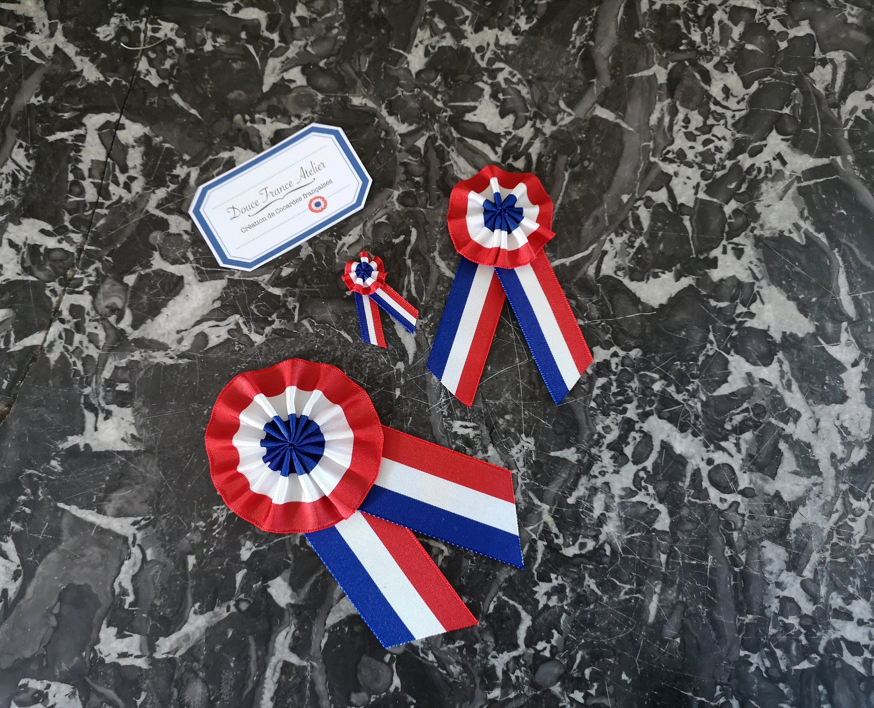 Trio of French Revolution Cockade / Tricolor/ Kokarde / - Etsy