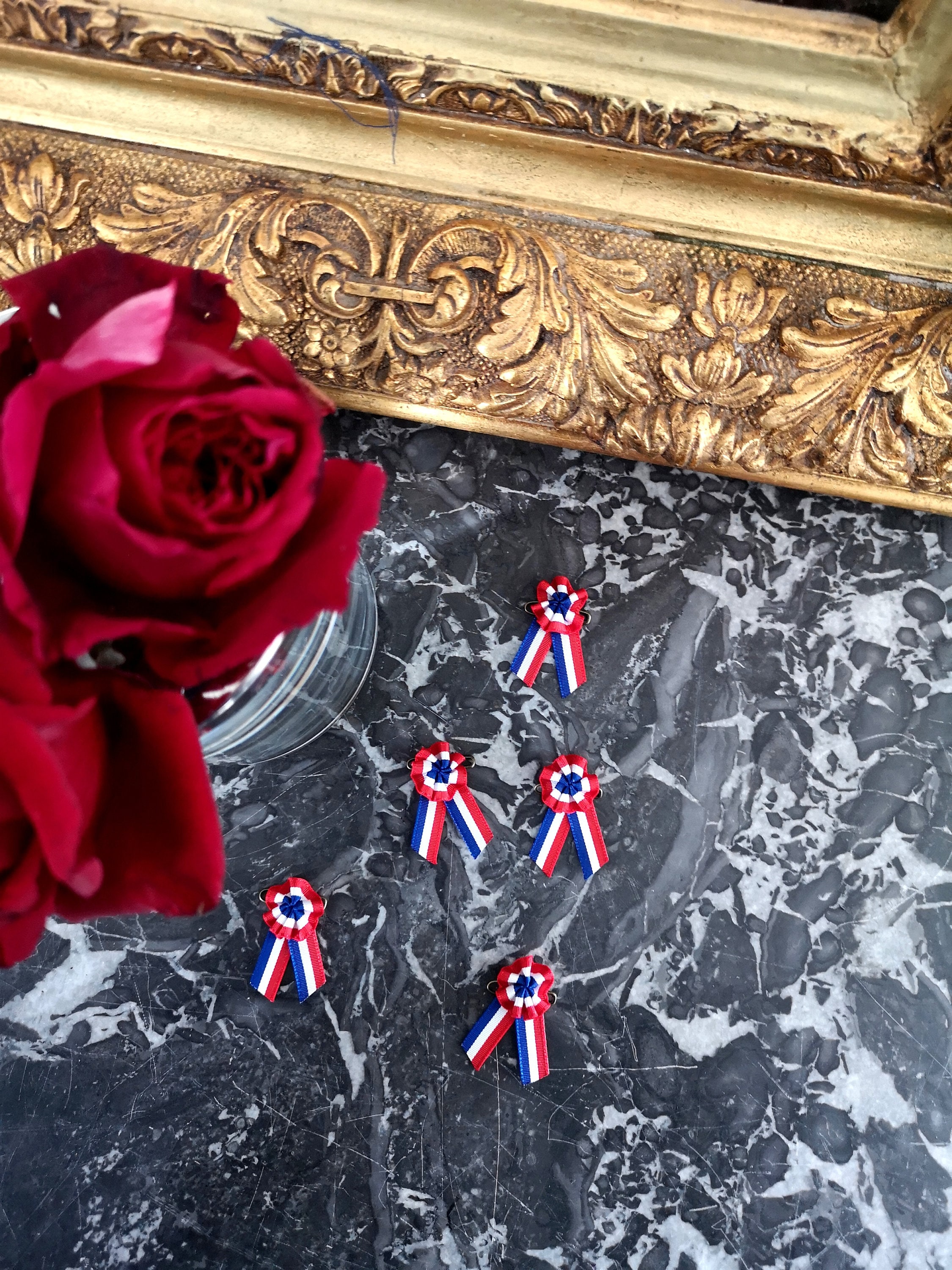 Trio of French Revolution Cockade / Tricolor/ Kokarde / Rosetta ...