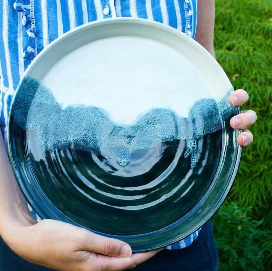Large Stoneware Platter | Hand Made | Large Serving Dish | Hand Made ...
