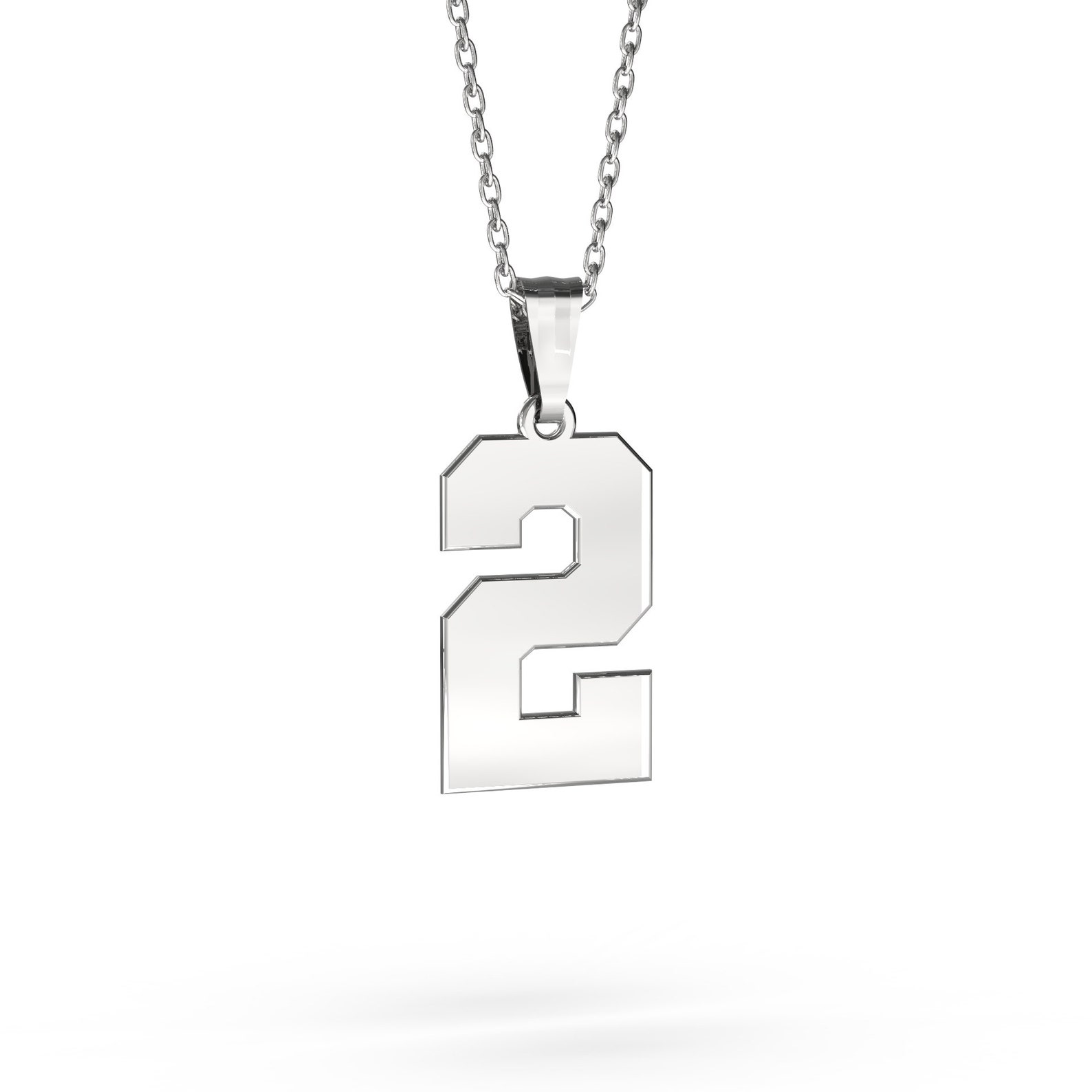 Necklace Number 2, 14K Gold Number Necklace, Personalized Jewelry, a ...