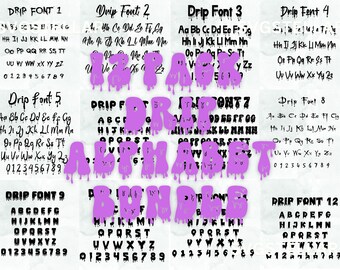 DRIPPING ALPHABET SVG - Drip Letters Svg, Drip Font Svg, Dripping Font ...