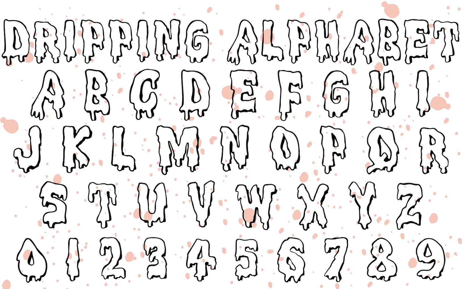 12 Pack Dripping Alphabet Bundle Drip Letters Svg Drip Font - Etsy UK