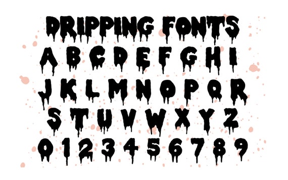Dripping Letters Alphabet