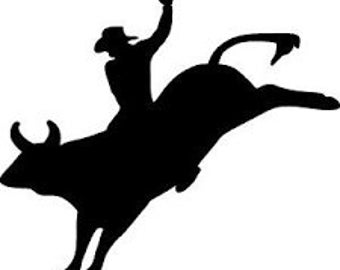 Bull Rider Sticker - Etsy