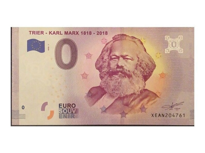 Karl Marx Zero Euro Note - Etsy