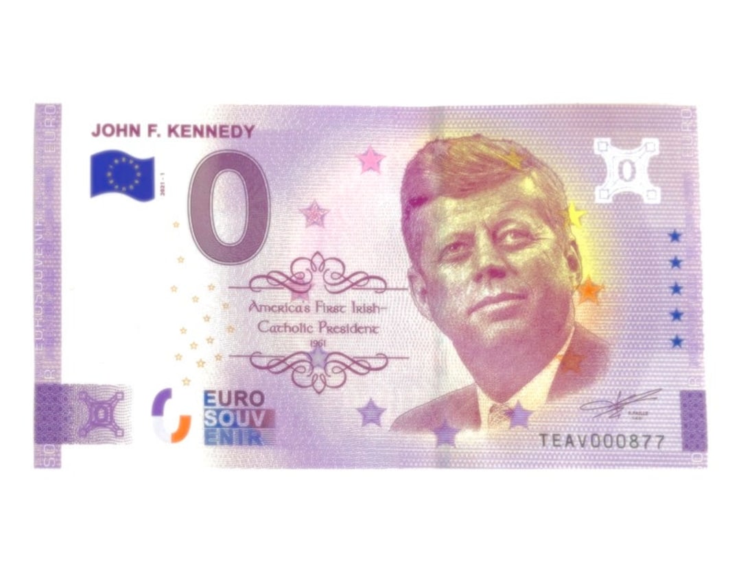 John F Kennedy Zero Euro Bank Note - Etsy